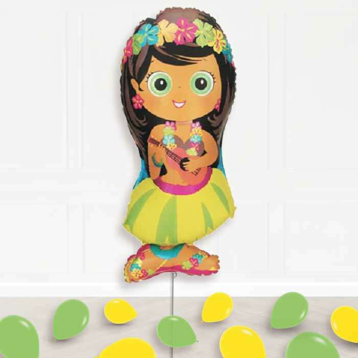 Inflated Hula Girl Helium Balloon Package in a Box | Buy Now